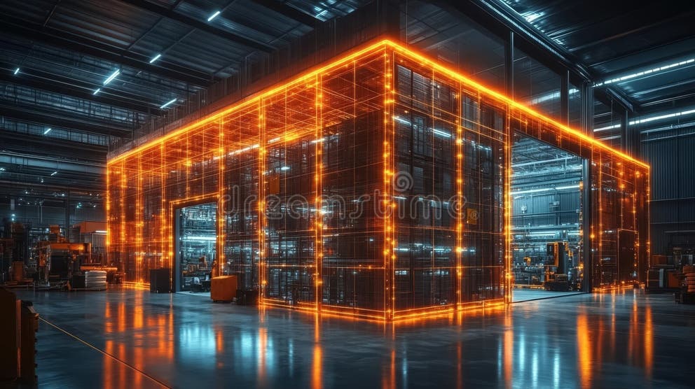 Futuristic Distribution Hub - AR Visualization of Smart Logistics ...