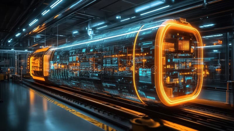 Futuristic Distribution Hub - AR Visualization of Smart Logistics ...