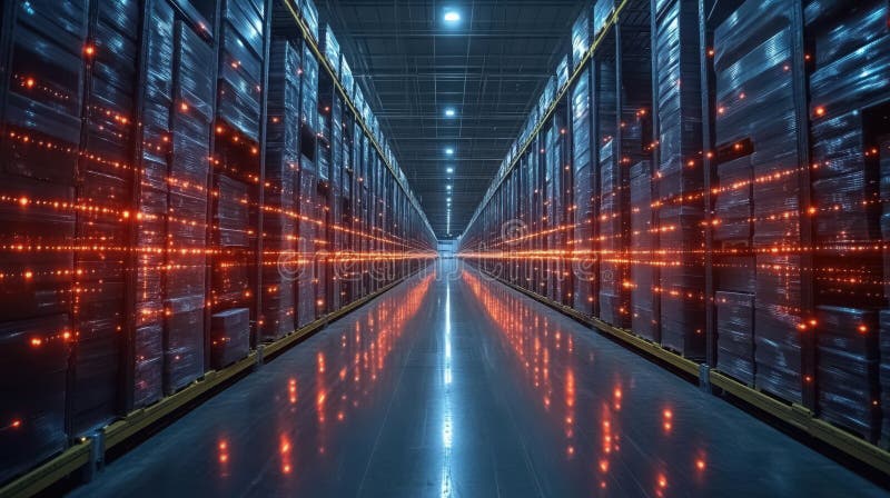 Futuristic Distribution Hub - AR Visualization of Smart Logistics ...