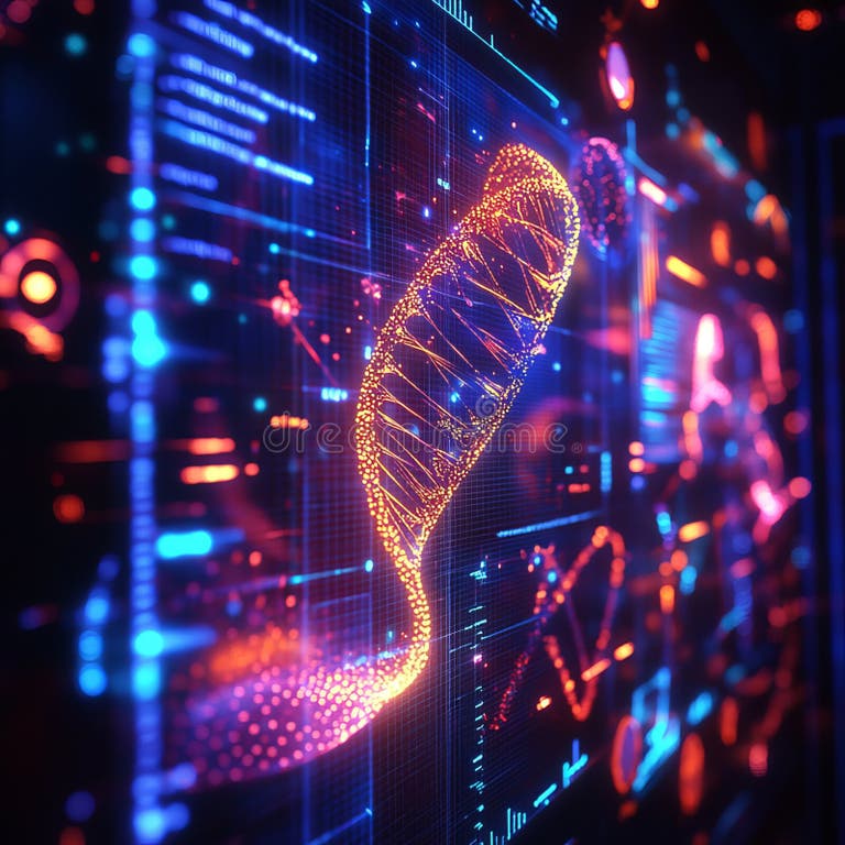 Futuristic DNA Sequence Analysis with Vibrant Holographic Data ...