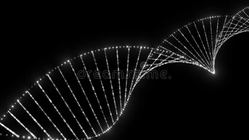Futuristic DNA Strand Animation. Glowing Molecular Structure of Genetic ...