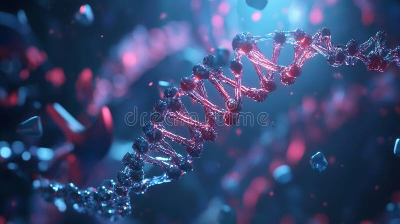 Futuristic DNA Strand with CRISPR Enzyme Cutting in Lab Environment ...