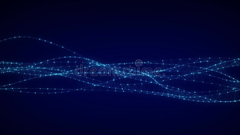 Futuristic DNA Structure. Wavy Flow of Connecting Molecules. Medical ...