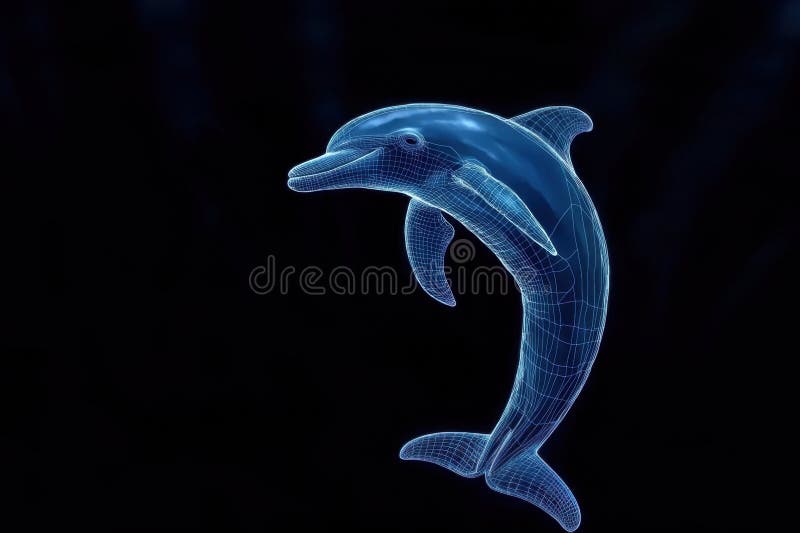 Futuristic Dolphin Concept Art in Minimalistic Style for Innovative ...