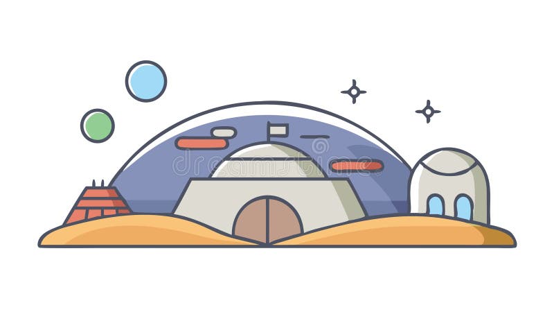 Futuristic Dome Building, Science Center, Vector Design Generative AI ...