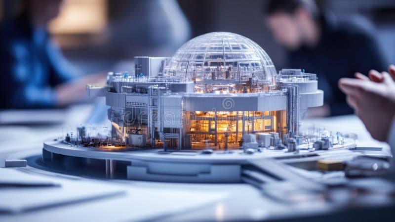 Futuristic Dome Structure in Scientific Research Facility Stock Image ...