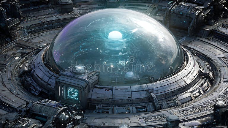 Futuristic Dome Structure Science Fiction Technology Concept Art and ...