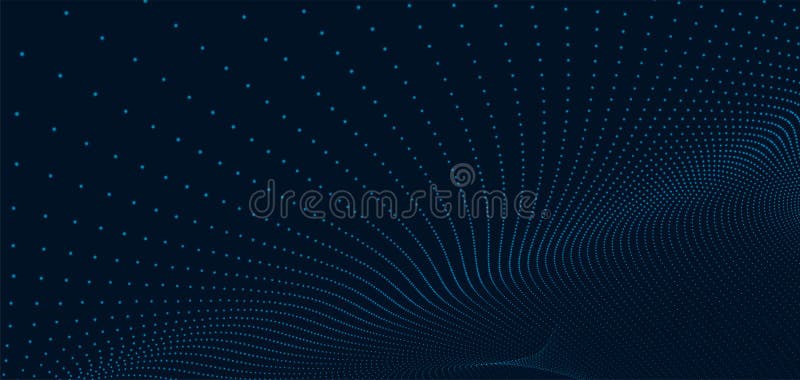 Futuristic Dot Wave. Abstract Digital Particle Wave. Technology ...