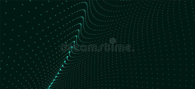 Futuristic Dot Wave. Abstract Digital Particle Wave. Technology ...