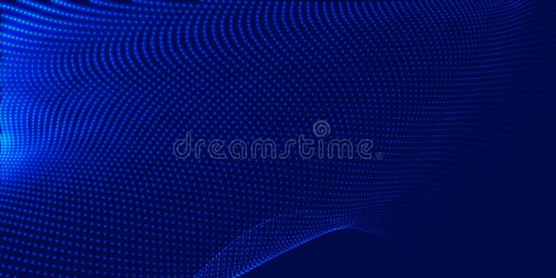 Futuristic Dot Wave. Abstract Digital Particle Wave. Technology ...