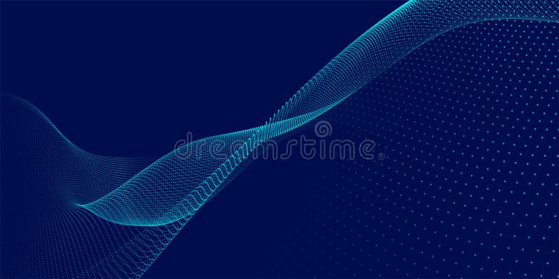 Futuristic Dot Wave. Abstract Digital Particle Wave. Technology ...