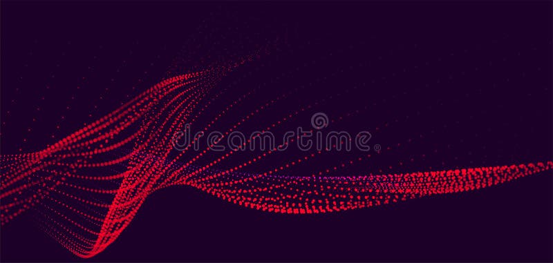 Futuristic Dot Wave. Abstract Digital Particle Wave. Technology ...