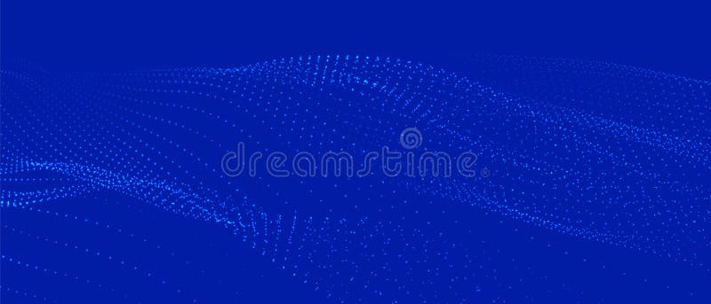 Futuristic Dot Wave. Abstract Digital Particle Wave. Technology ...