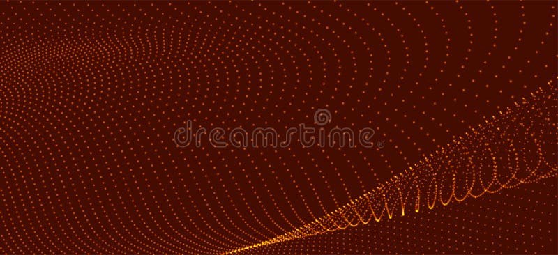 Futuristic Dot Wave. Abstract Digital Particle Wave. Technology ...