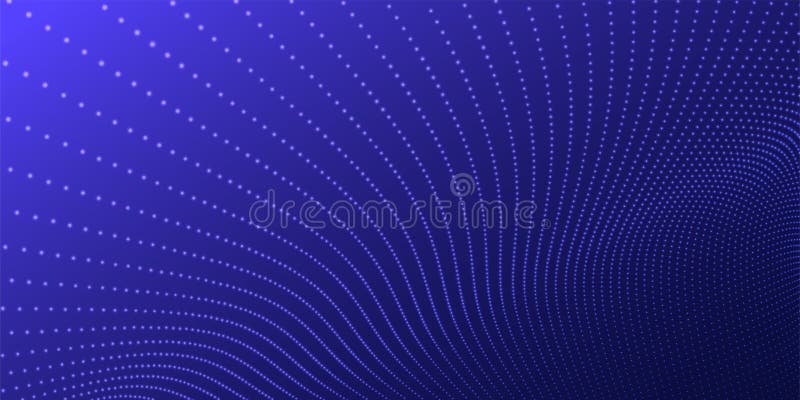 Futuristic Dot Wave. Abstract Digital Particle Wave. Technology ...