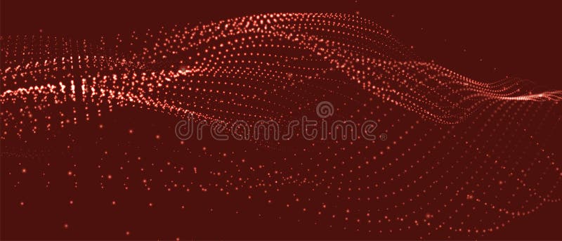 Futuristic Dot Wave. Abstract Digital Particle Wave. Technology ...