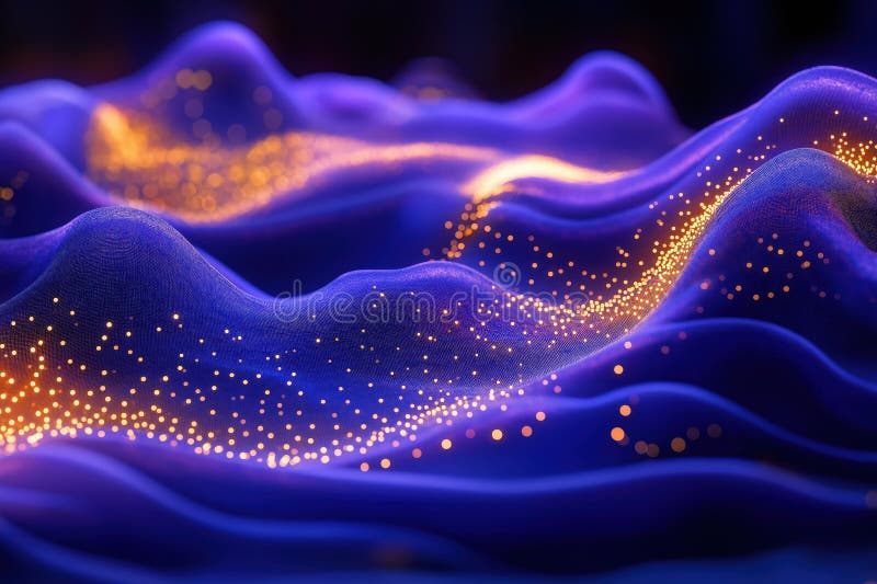 Glowing Digital Network of Connected Nodes Forming an Intricate Web of ...