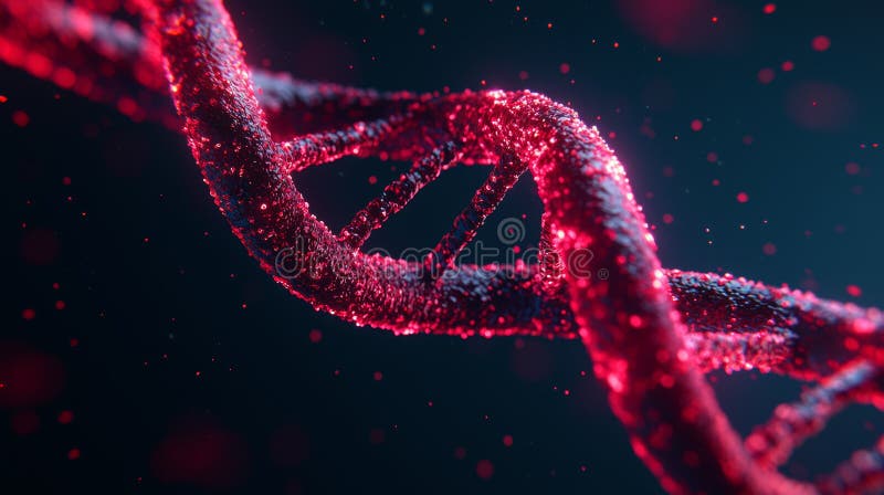 Futuristic Double Helix DNA Structure Visualization Stock Illustration ...
