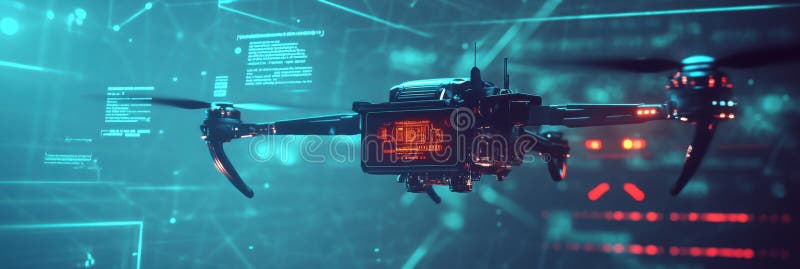 Futuristic Drone with Advanced Digital Targeting Interface for ...