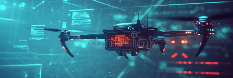 Futuristic Drone with Advanced Digital Targeting Interface for ...