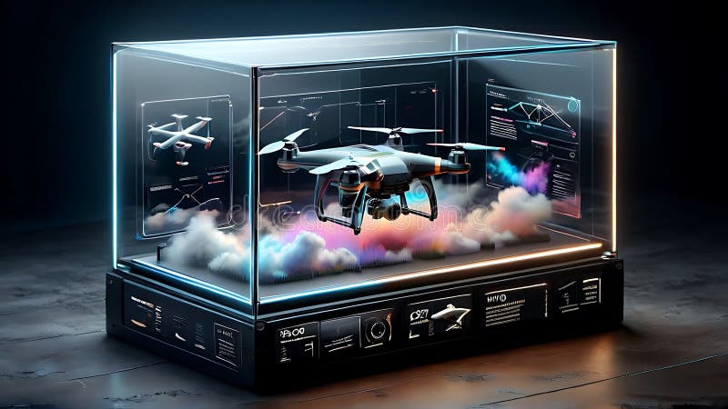 Futuristic Drone Display stock illustration. Illustration of ...