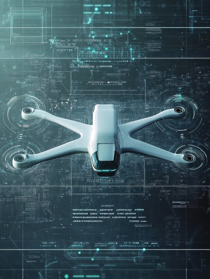 Futuristic Drone Equipped Advanced Digital Targeting Interface ...
