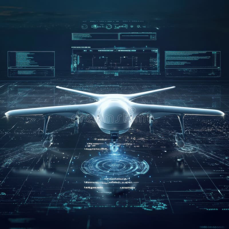 Futuristic Drone Equipped with Advanced Targeting Interface for ...