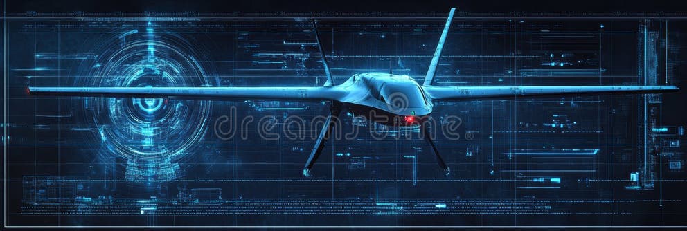 Futuristic Drone Equipped with Advanced Targeting Interface for ...