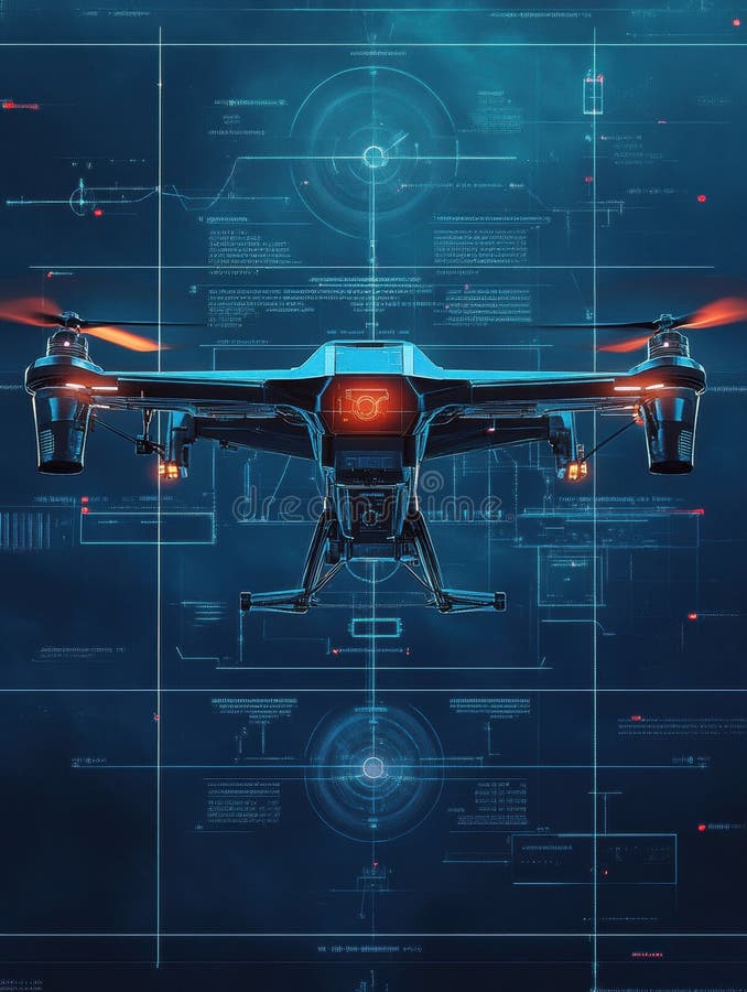 Futuristic Drone Equipped with Advanced Targeting System for Precise ...
