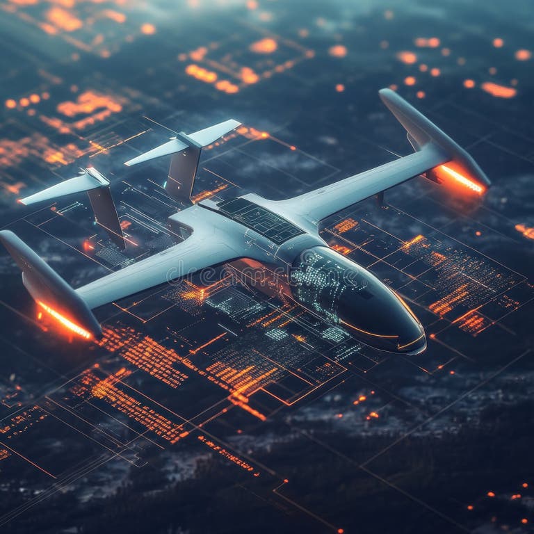 Futuristic Drone Exhibiting Advanced Digital Targeting Interface for ...