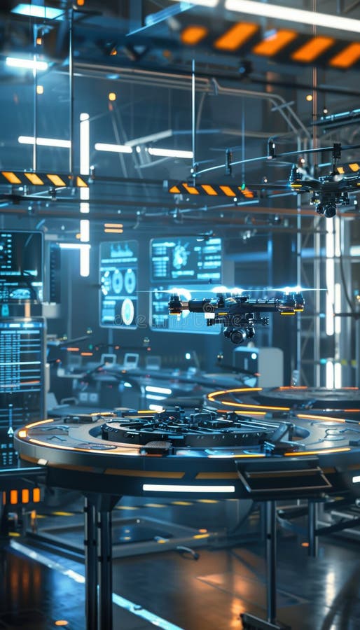 Drone Inspection Automated Manufacturing Facility Stock Photos - Free & Royalty-Free Stock ...