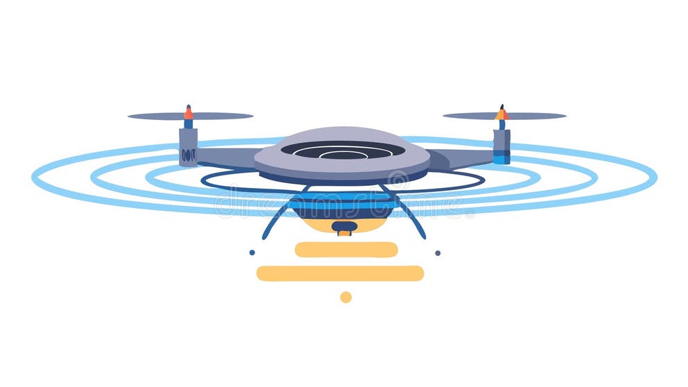 Futuristic Drone with Ring, Advanced Aerial Technology, Vector Design ...
