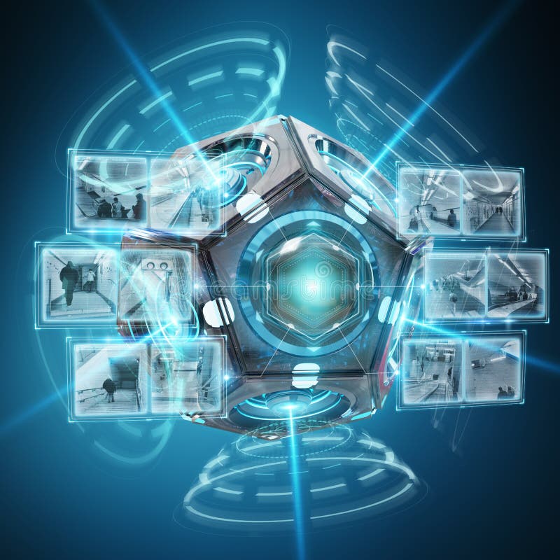 Futuristic Drone Sci-fi Scene Flying Over City. AI Generated Stock ...