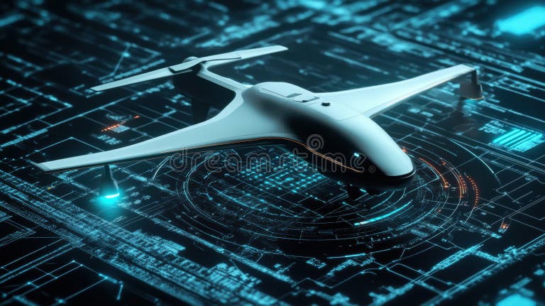 Futuristic Drone Showcasing Advanced Digital Targeting for Precision ...