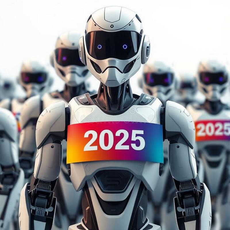 Original AI Art Illustration of a Humanoid Robot Crossing the Marathon ...