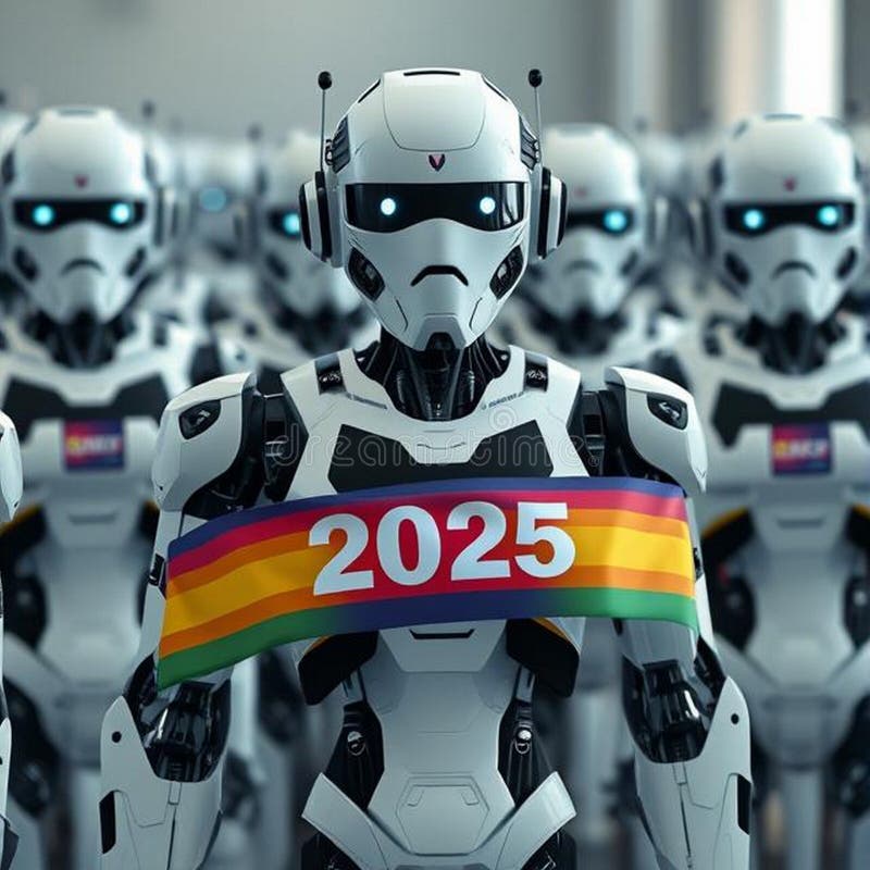 Original AI Art Illustration of a Humanoid Robot Crossing the Marathon ...