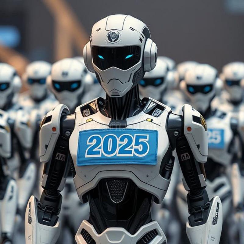 Original AI Art Illustration of a Humanoid Robot Crossing the Marathon ...