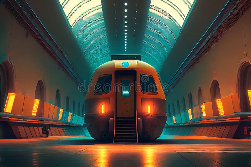A Futuristic and Dynamic Ai Generated Illustration of an Underground ...