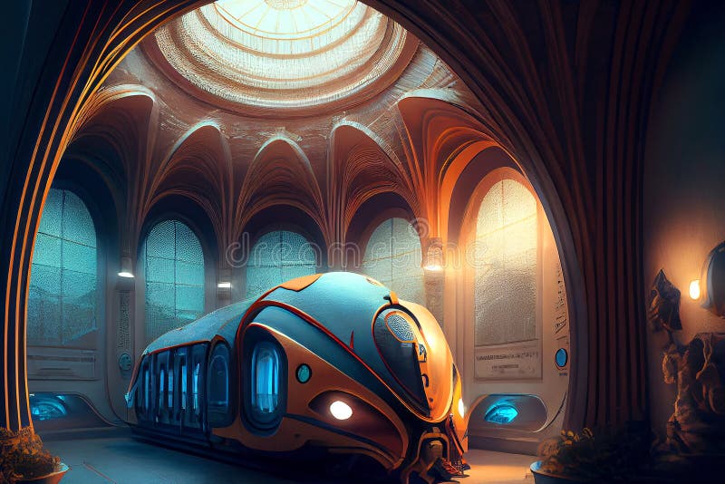 A Futuristic and Dynamic Ai Generated Illustration of an Underground ...
