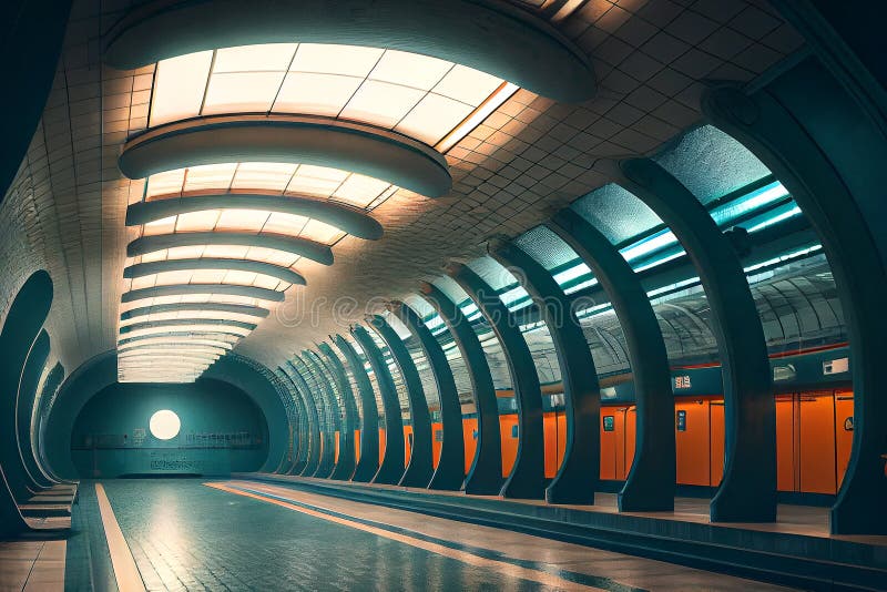 A Futuristic and Dynamic Ai Generated Illustration of an Underground ...