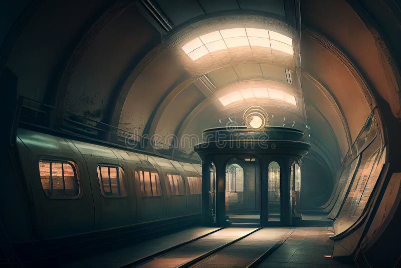 A Futuristic and Dynamic Ai Generated Illustration of an Underground ...