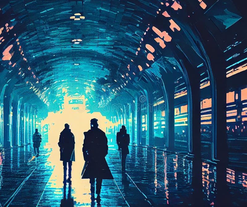 A Futuristic and Dynamic Ai Generated Illustration of an Underground ...