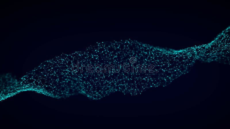 Futuristic Dynamic Digital Wave. Abstract Nanotechnology Flow. Science ...