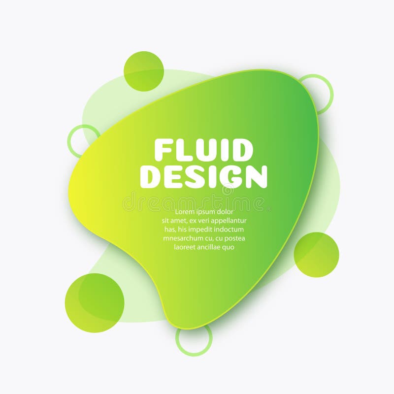 Futuristic Dynamic Fluid Vector Shape Green Color Stock Vector ...