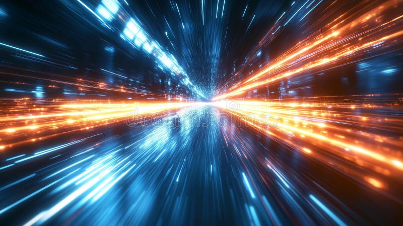 Futuristic Dynamic Light Trails and Energy Effects in Motion Stock ...