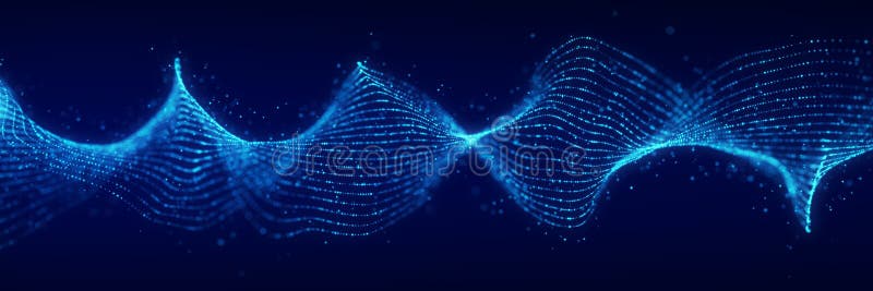 Futuristic Dynamic Swirling Digital Wave. Abstract Nanotechnology Flow ...