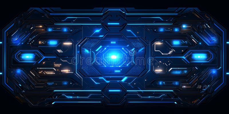 Futuristic Dynamic Technology Wallpaper with Glowing Blue Outlines and ...