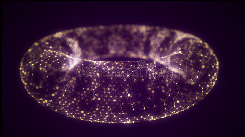 Wireframe Torus 3d. Vector Shape of Torus Field Stock Illustration ...