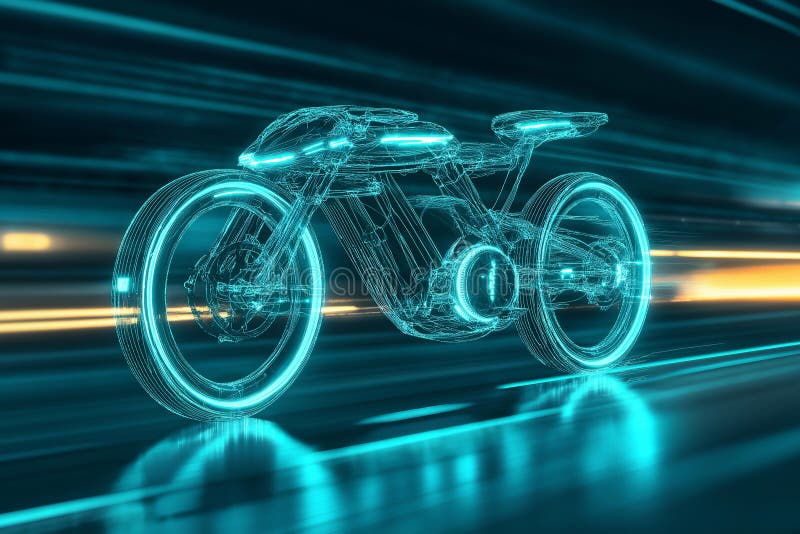 Futuristic E-bike in Motion Showcasing Advanced Technology and Design ...
