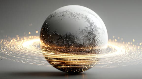 Futuristic Earth Globe with Dynamic Energy Effect Stock Photo - Image ...